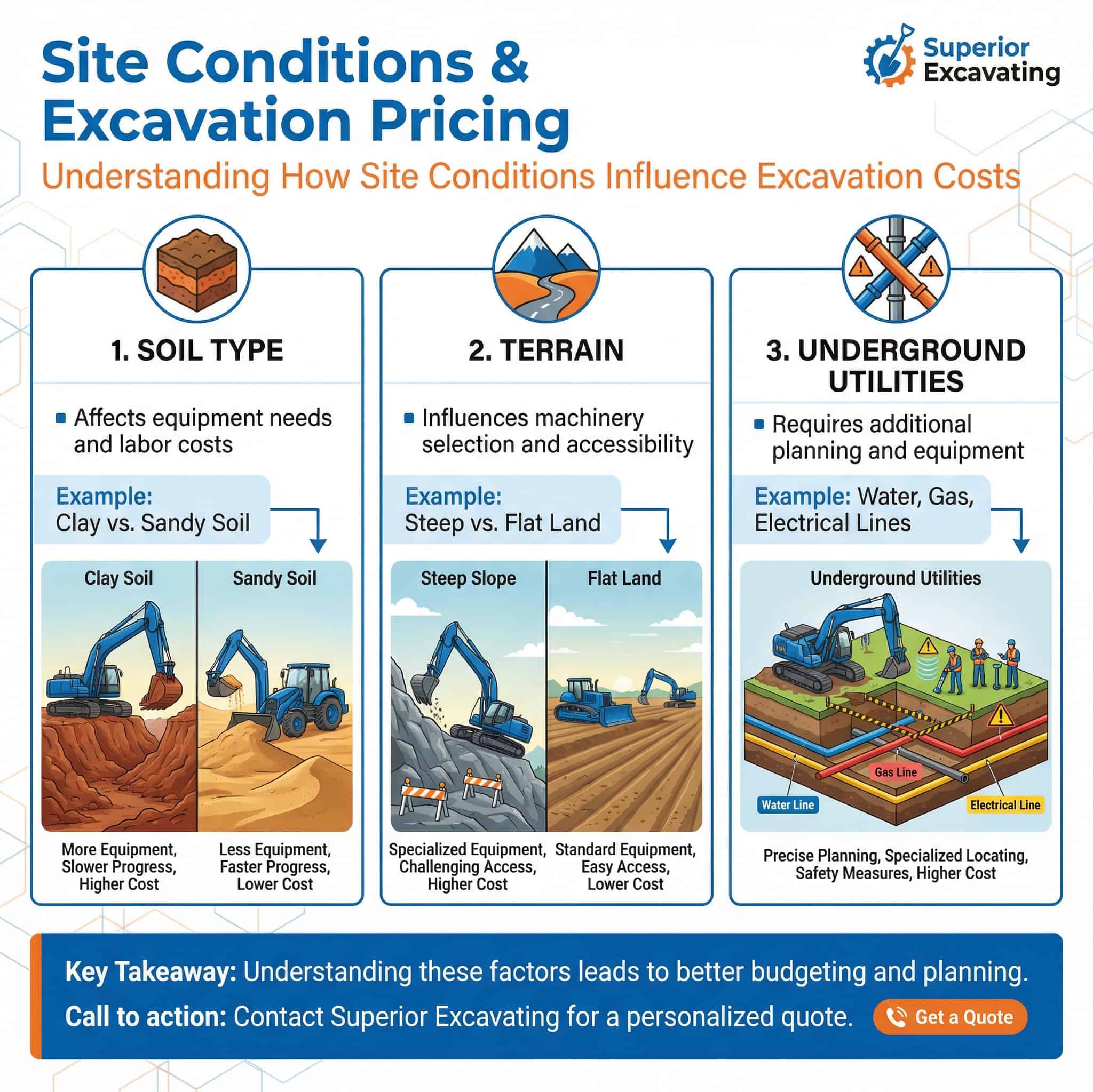 Site Conditions & Excavation Pricing | Superior Excavating